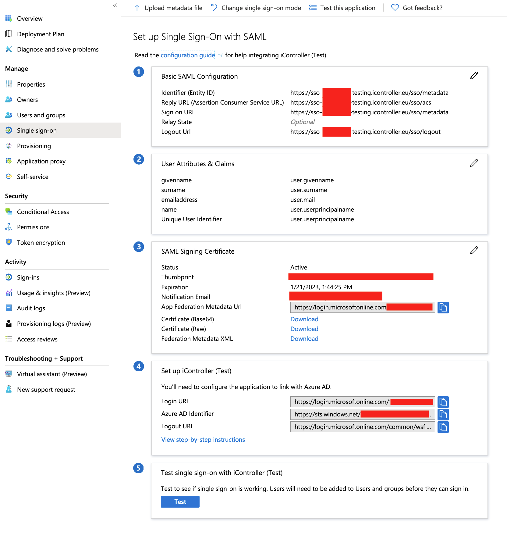 SSO Azure AD – iController Guide
