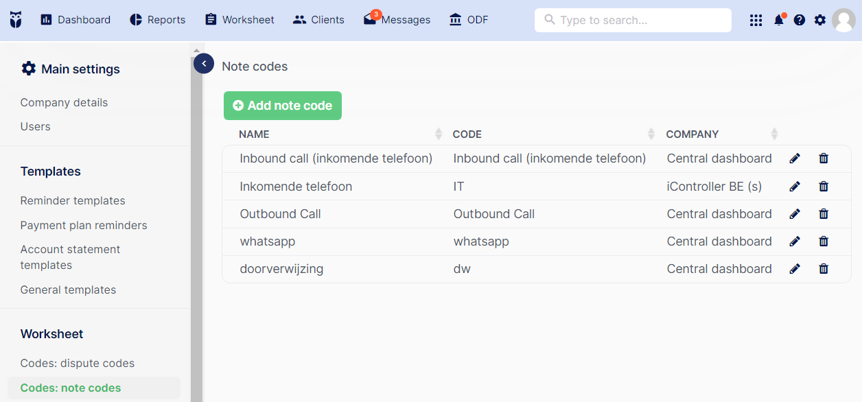 How do I create new note codes? – iController Guide